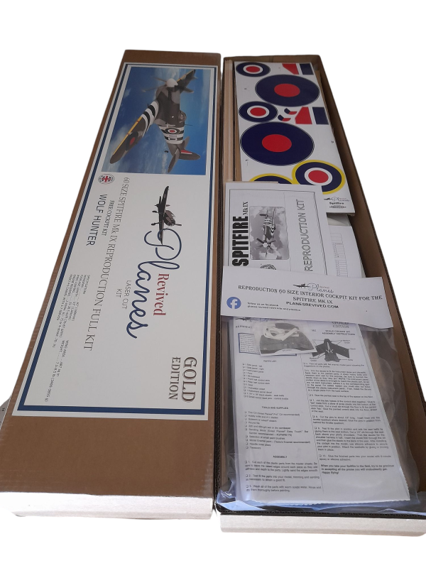 60 size spitfire reproduction full kit comes with free cockpit kit ...